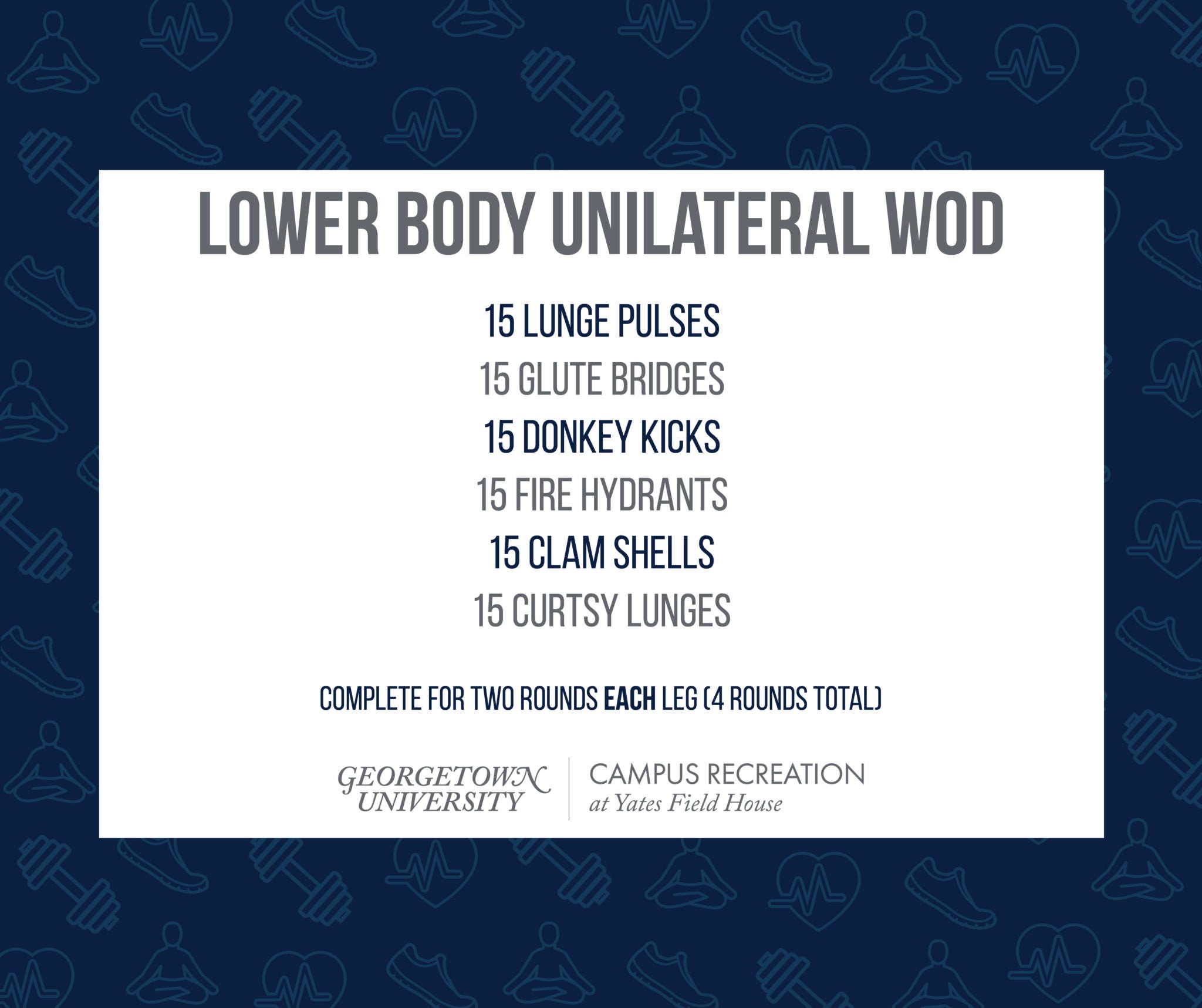 Written Workout of the Day | Recreation | Georgetown University