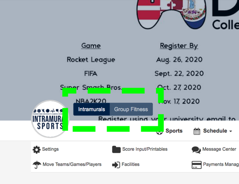 Creating A Free IMLeagues Account | Recreation | Georgetown University