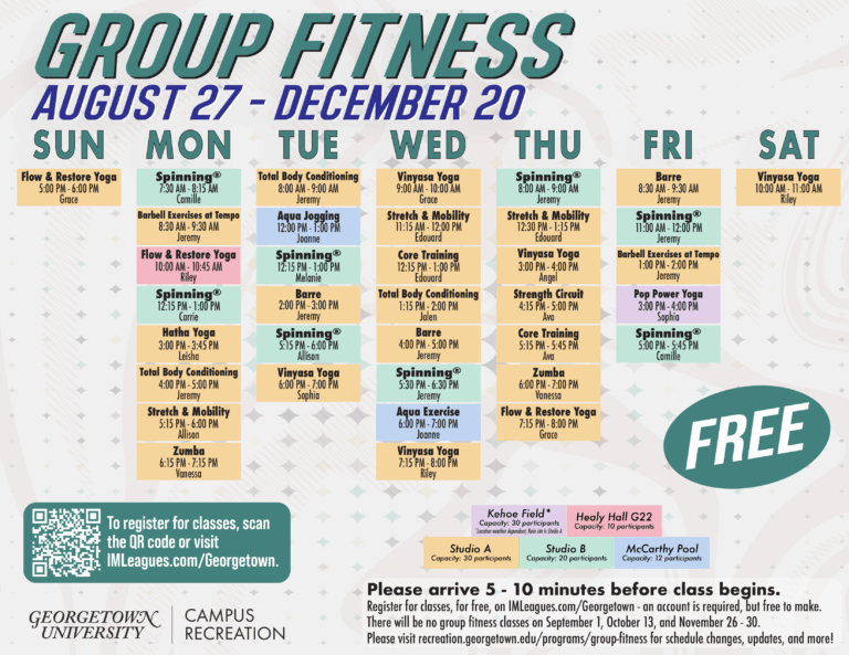 Group Fitness | Recreation | Georgetown University